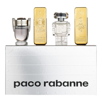 Paco Rabanne Men 4Pcs Mini Set 0.17 oz Phantom, Invictus, 1 Million ...