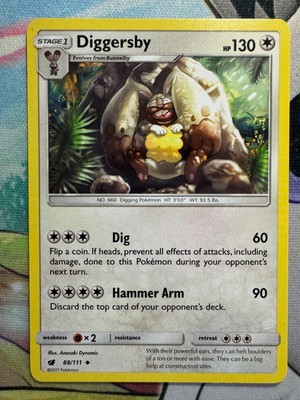 Diggersby Non Holo English Pokemon TCG BKH301 | eBay