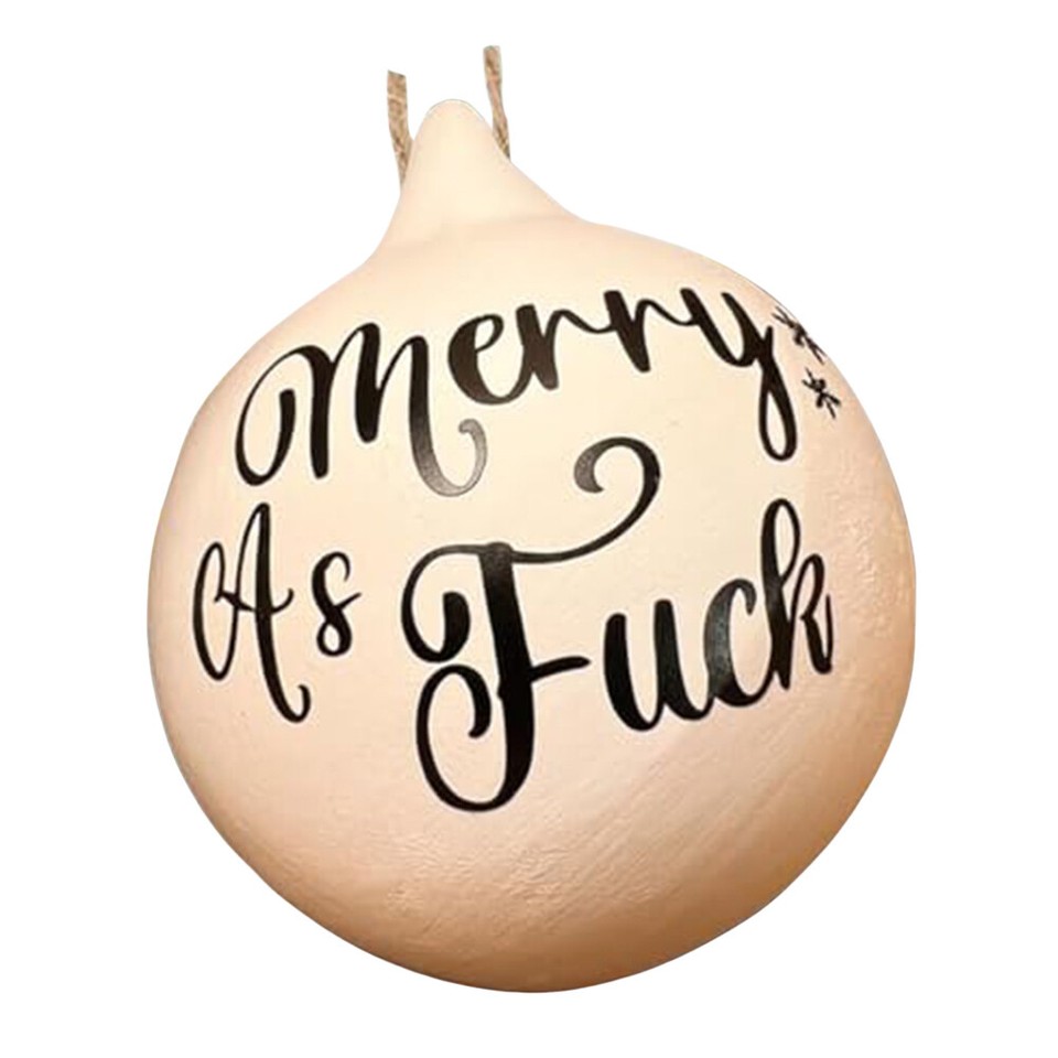 Funny Christmas Offensive Balls Sweary Bauble Christmas Ball for ...