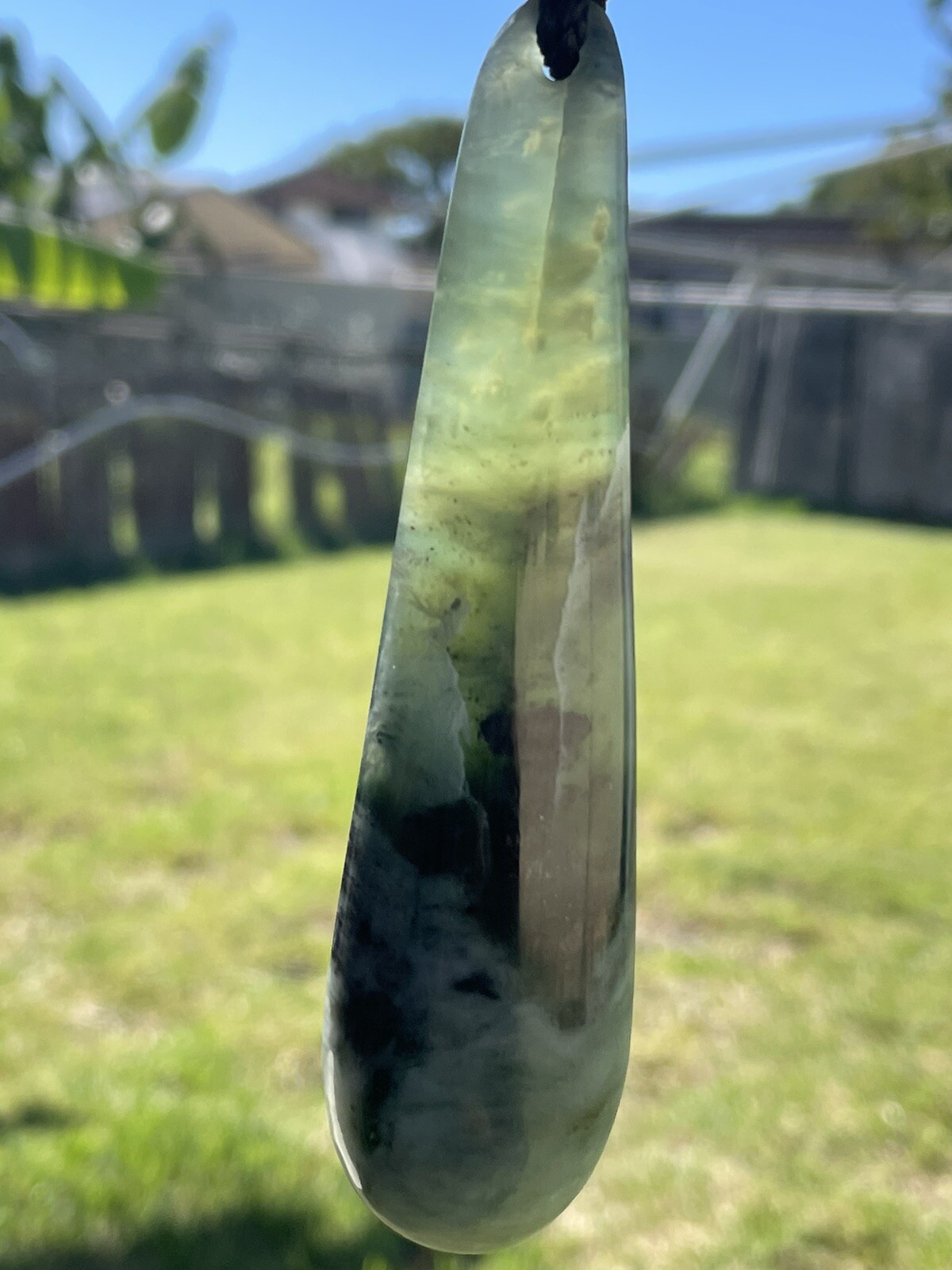 110mm NZ BOWENITE Maori Greenstone Pounamu RAREST WHITE JADE V BIG KURU ...