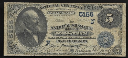 Boston Massachusetts National Bank Note, series 1882 date-back | eBay