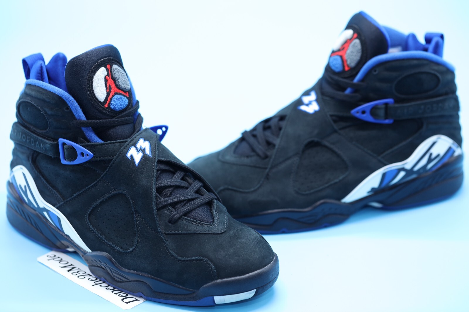 Nike Air Jordan 8 VIII CALIPARI Black Blue DRAKE PROMO size 10 SAMPLE w ...