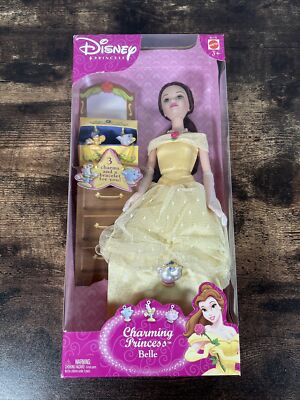 Disney Charming Princess Belle Doll Beauty and the Beast w/ Charms 2003 ...