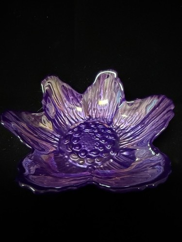 Purple Violet Vintage ArdaCam Turkish Glass Candy Dish Purchased In ...