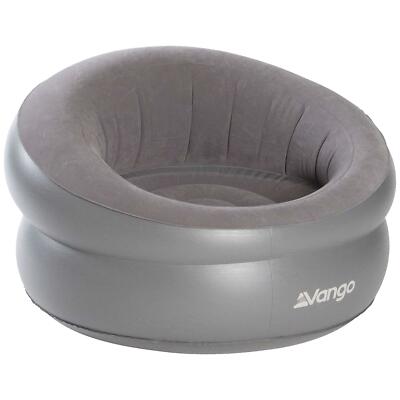 INFLATABLE DONUT CHAIR VANGO GREY FLOCKED SEAT BLOW UP POD LOUNGER ...