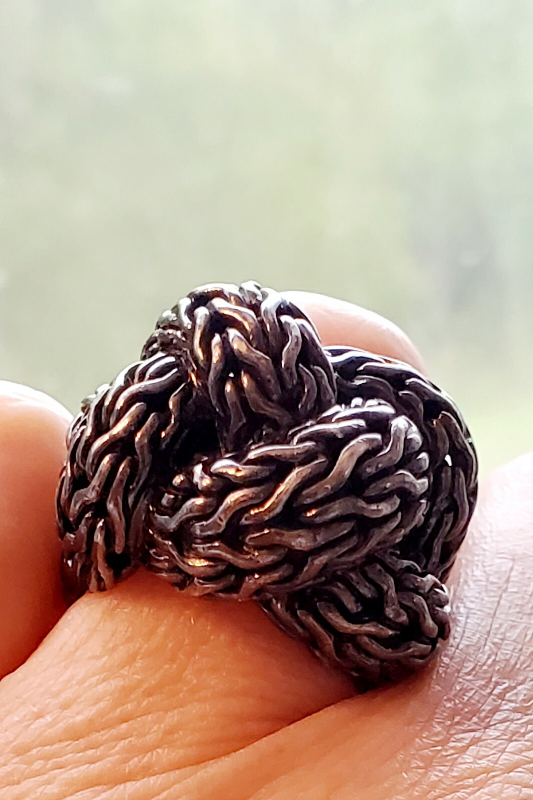 John Hardy Blackened Silver Bold Weave Ring in Origin… - Gem