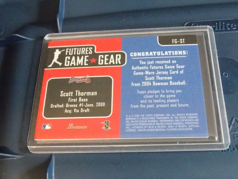 2004 Bowman Futures Game Gear Jersey Relics Baseball Card #ST Scott ...