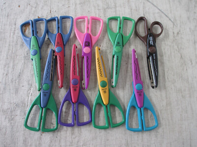 Lot of 9 Craft Scissors, Provo Craft, Fiskars, Bycin, Good Used ...