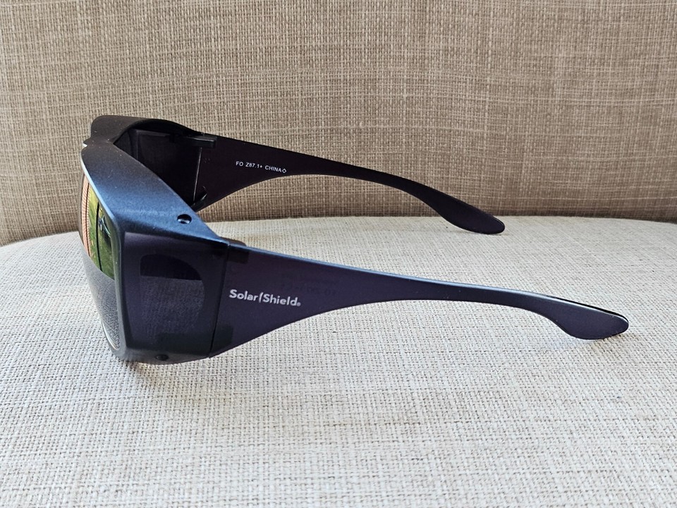 Solar Sheild Men Sunglasses Safety Glasses Black FO Z87.1 + Eye Wear ...