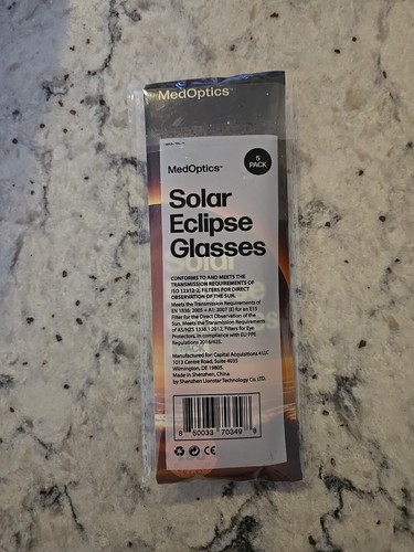 MedOptics Solar Eclipse Glasses 4 Pack - 2024 NASA Approved ISO ...