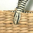 Straw Handbag Purse Ocean Fish Striped Inside Liner with Pockets 13 x 9 ...