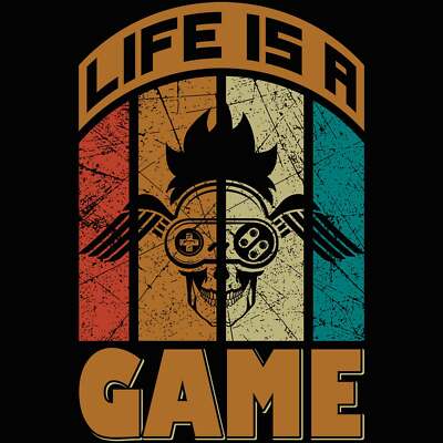 Life Is A Game Gamer - Mens Funny T-Shirt Tshirts Tees Tee T Shirt ...