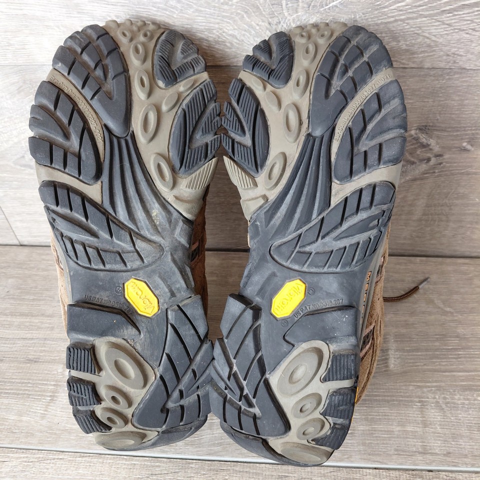 Merrell Moab Boots Men Size 9.5 Brown Mid Waterproof Outdoor Trail ...
