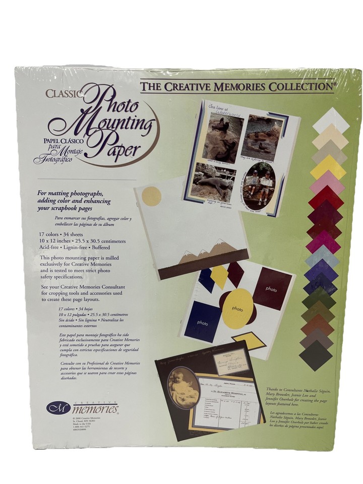 NEW Creative Memories 10x12 Contemporary Photo Mounting Paper 17 colors 34 Pages | eBay