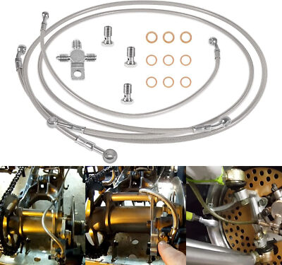 Front Stainless Steel Braided Brake Line kit For Yamaha Banshee 350 ...