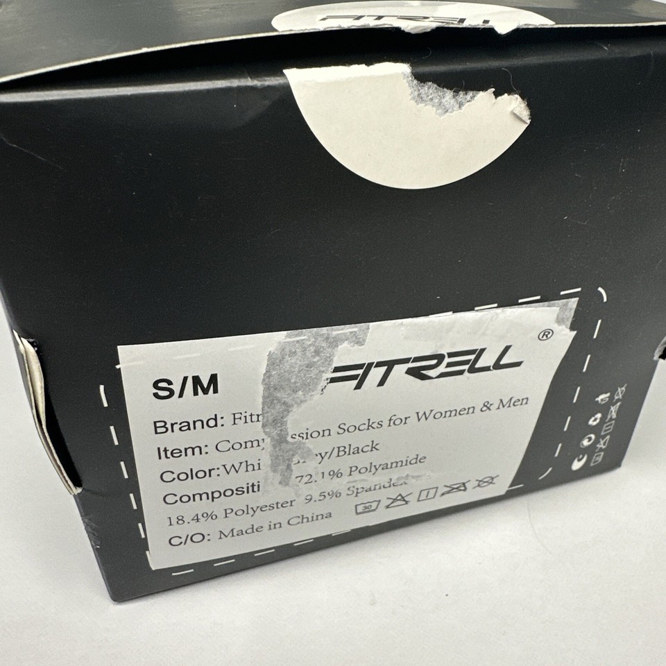 FITRELL 3 Pairs Compression Socks for Women and Men Support Socks S/M ...