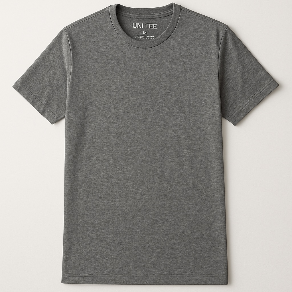 UNI TEE Mens Short Sleeves 8OZ Heavy Weight 100% Cotton S-3XL CREW Neck ...