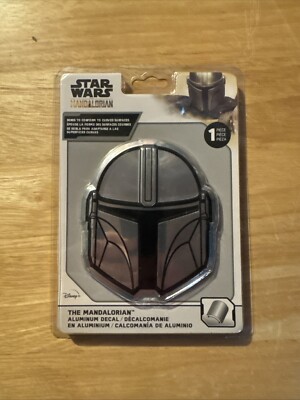 Star Wars The Mandalorian Mando's Helmet Aluminum Car Decal Silver | eBay