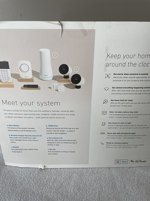 SimpliSafe Outdoor Camera Home Security System 8 Piece Kit - 2 Cameras ...
