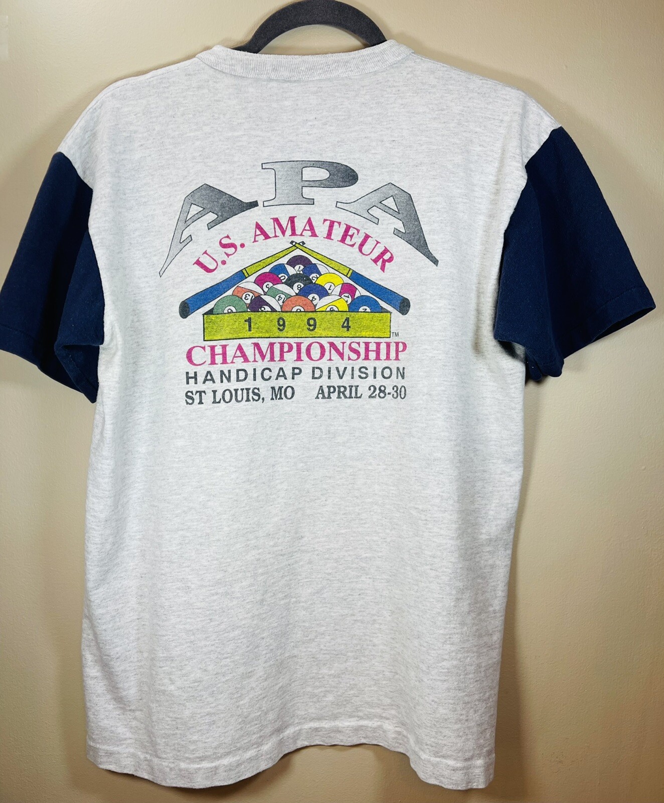 Vintage Single Stitch APA Pool Billards US Amateur Ch… - Gem