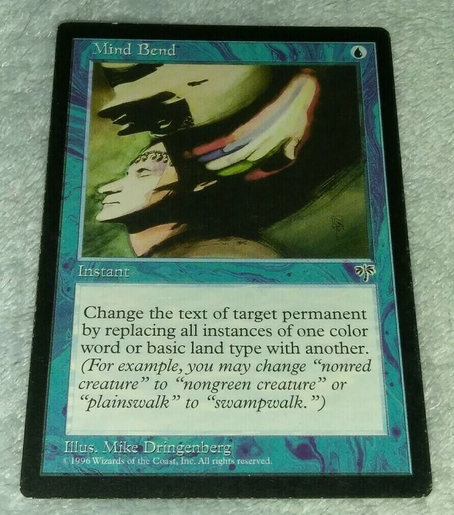 1x Mind Bend Mirage MtG MAGIC THE GATHERING Blue Uncommon LP | eBay