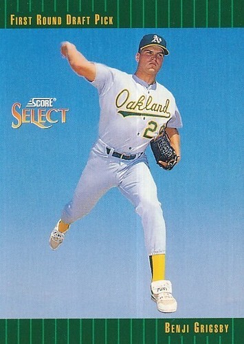 #354 OAKLAND ATHLETICS # BENJI GRIGSBY # BASEBALL CARD SCORE SELECT MLB ...