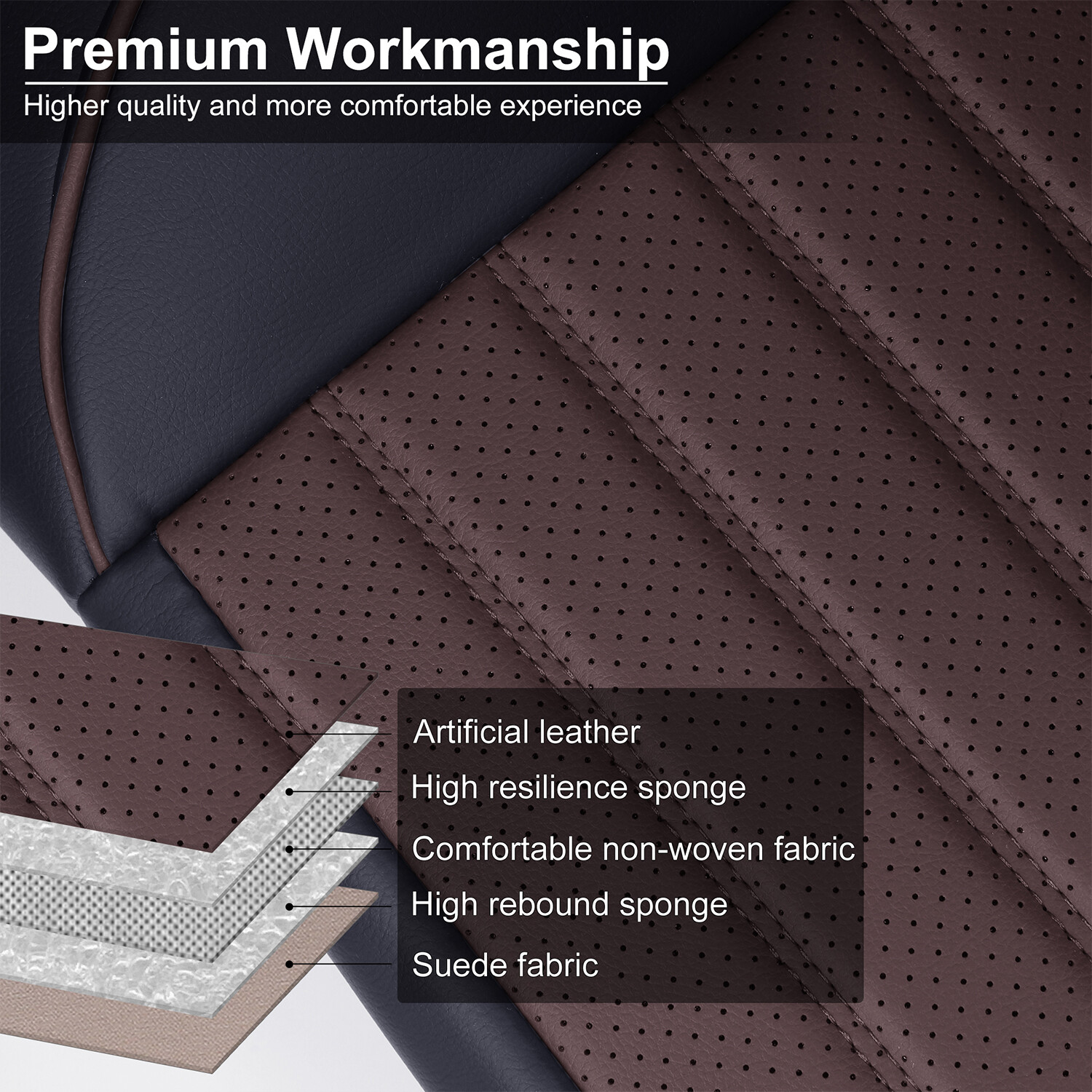 Car Seat Covers Cushions 5Seats Leather for Mercedes-Benz Interior ...