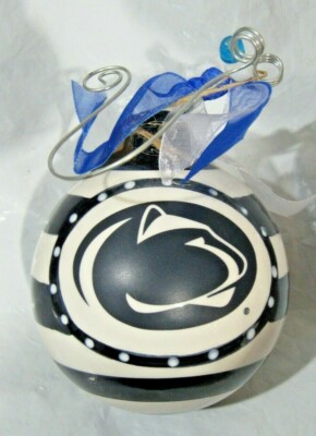 NCAA Penn State Ceramic Ornament 3.5" Diameter Blue Strips by Glory ...