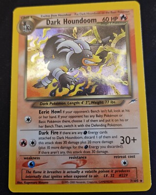 Pokémon TCG Dark Houndoom Neo Destiny 7/105 Holo Unlimited Rare | eBay