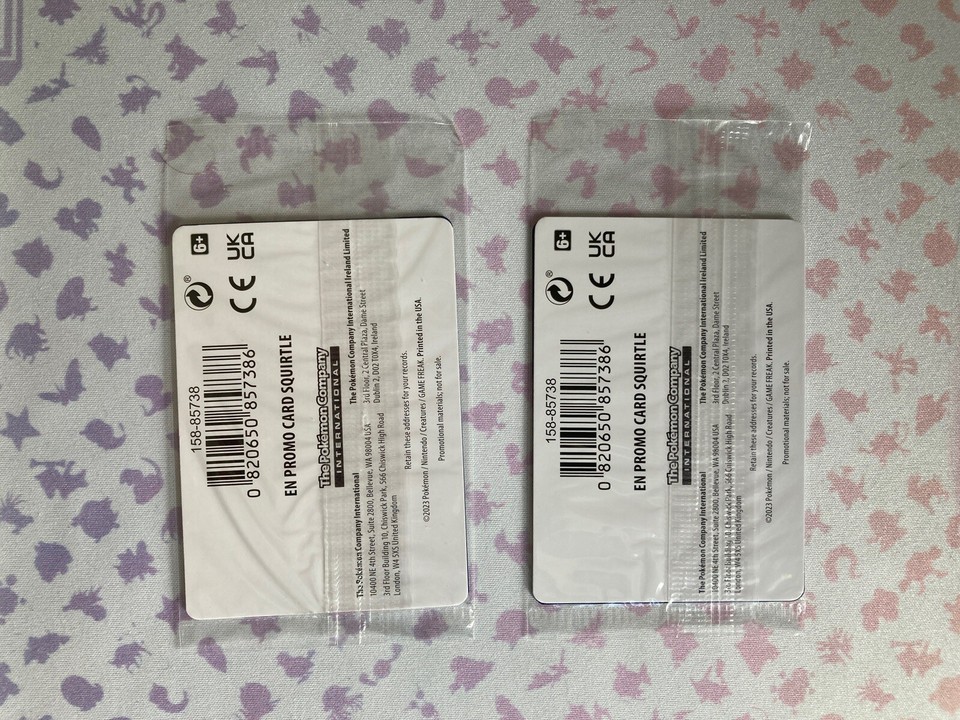 2 X Squirtle 007/165 - Pokemon Center Stamped 151 Promo Reverse Holo ...