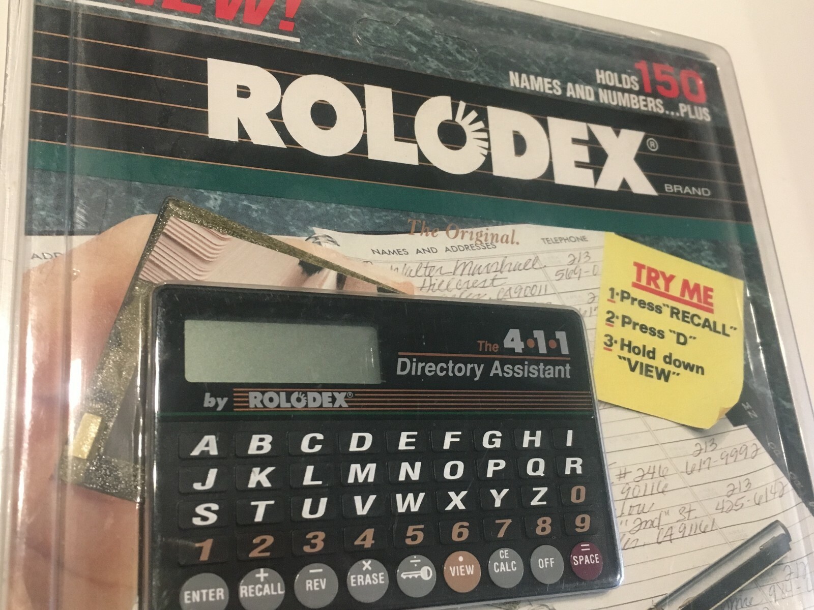 NEW VINTAGE 1993 Rolodex 411 Pocket Directory 150 Names & Numbers -FREE ...