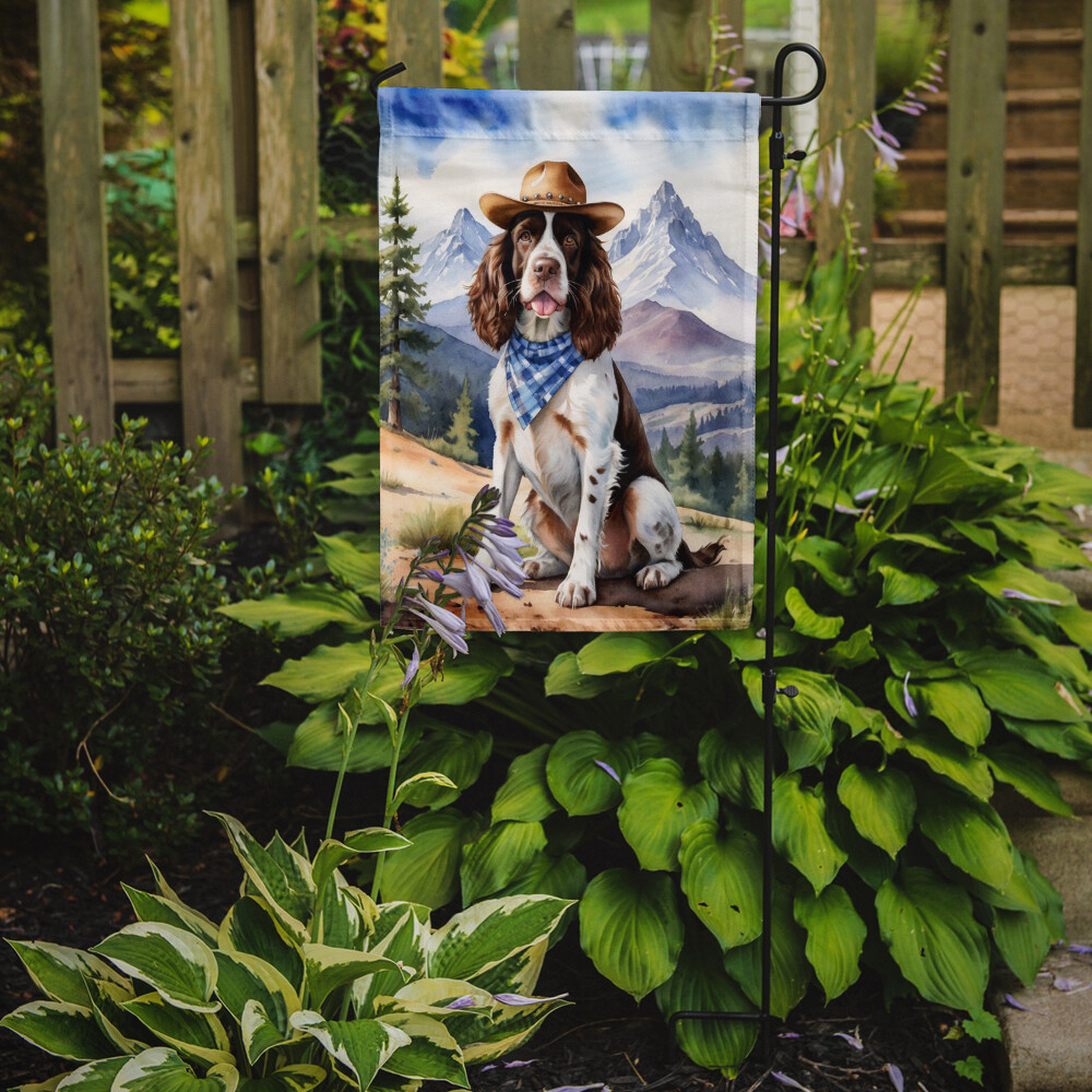 English Springer Spaniel Western Cowboy Welcome Flag Garden Size ...