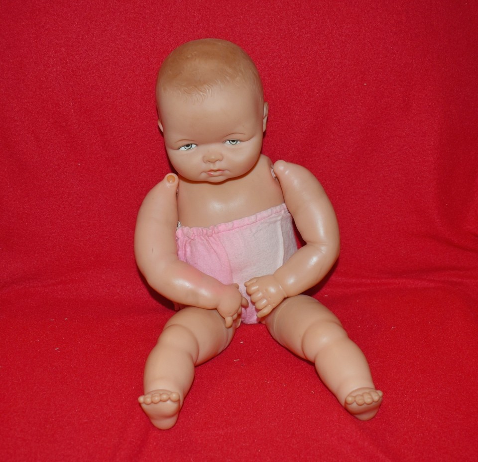 Miss Peep Cameo Vinyl water Doll Molded Hair Hinged Joints Vintage 18 ...