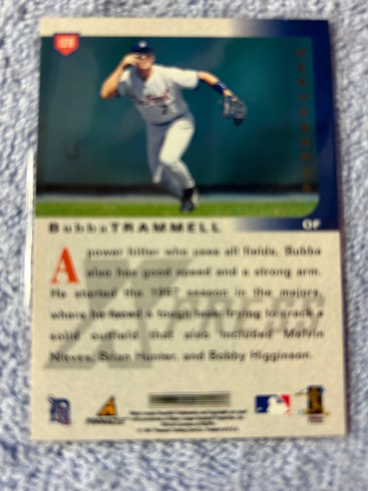 Bubba Trammell Vols Tigers 1997 Pinnacle Xpress #120 MEN OF SUMMER Foil ...