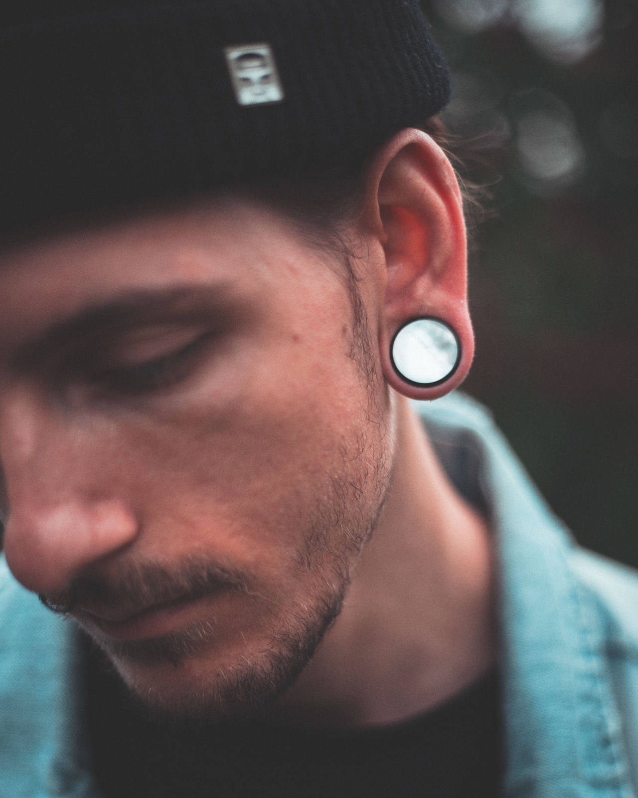 Horn Double Flare Plug With MOP Inlay Handmade Organic Ear Gauges | eBay