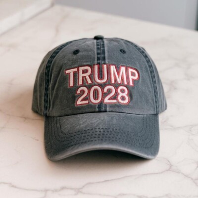 Embroidered Trump 2028 Hat – Embroidered Red MAGA Cap, Embroidered Hats ...