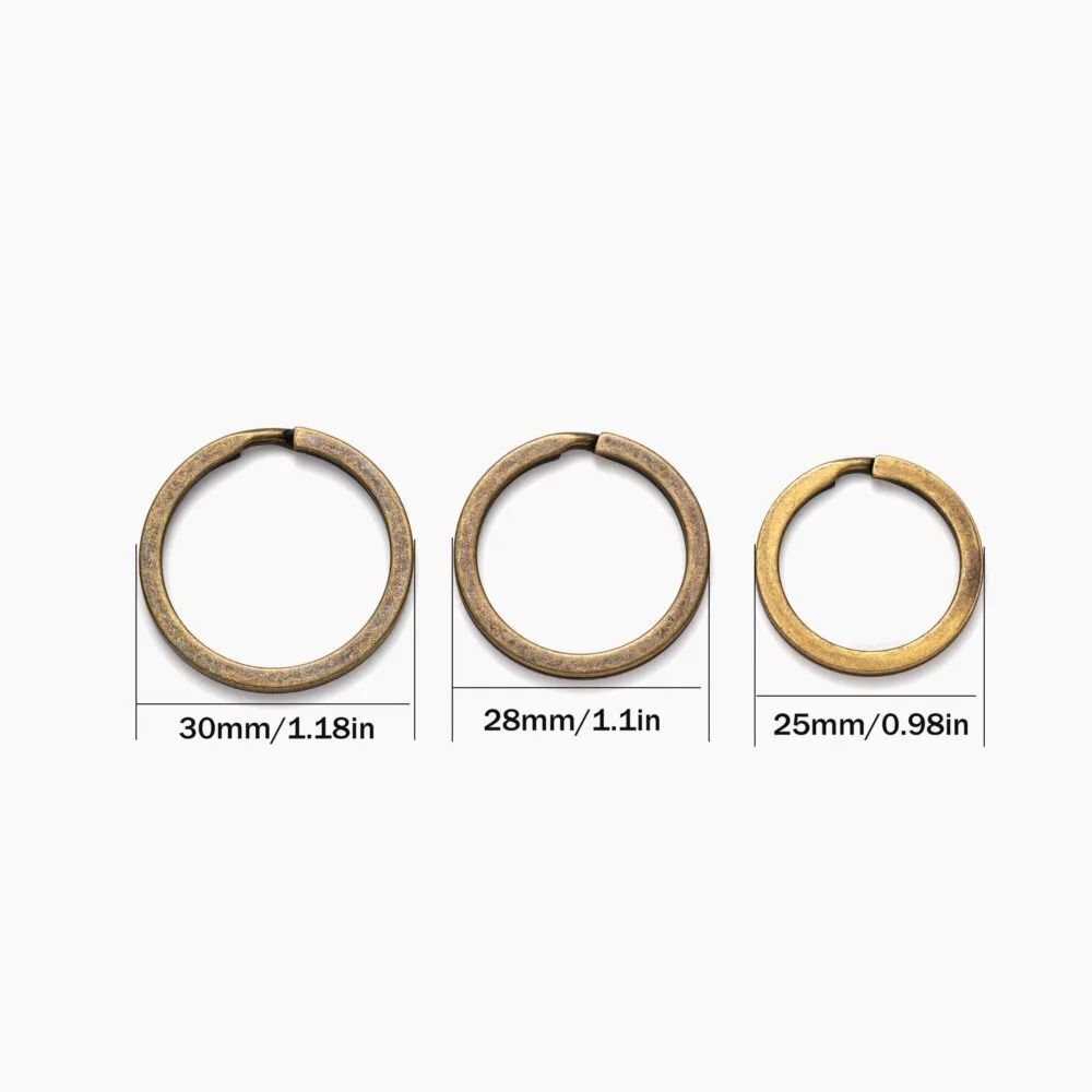 20pcs Metal Flat Split Rings Keyrings Jewelry Making Supplies ...