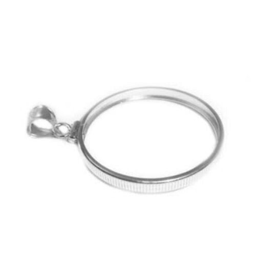 British Half Penny Sterling Silver Coin Edge Bezel with Screw Top Bail ...