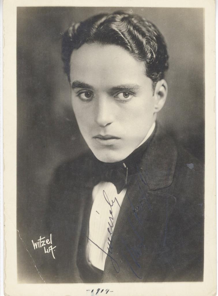 CHARLIE CHAPLIN-ORIGINAL AUTOGRAPHED PHOTO-SILENT STAR-1919-EARLY ...