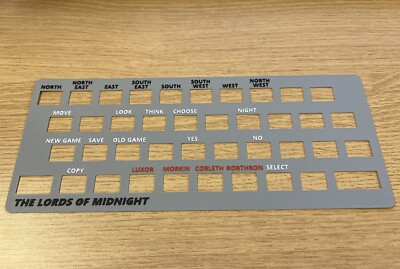 The Lords of Midnight - Keyboard Overlay - ZX Spectrum / The Spectrum ...