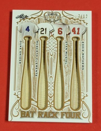ROBERTO CLEMENTE GU BAT CARD #d7/12 STAN MUSIAL DUKE SNIDER EDDIE MATTHEWS CARDS | eBay
