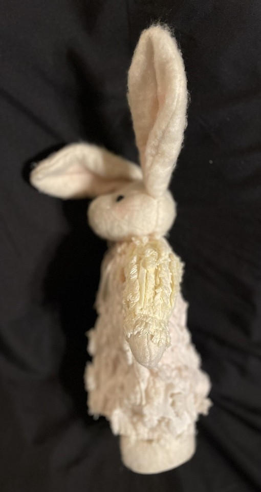 EASTER BUNNY FIGURINE VINTAGE 2000 CRAZY MOUNTAIN SELF STANDING WHITE ...