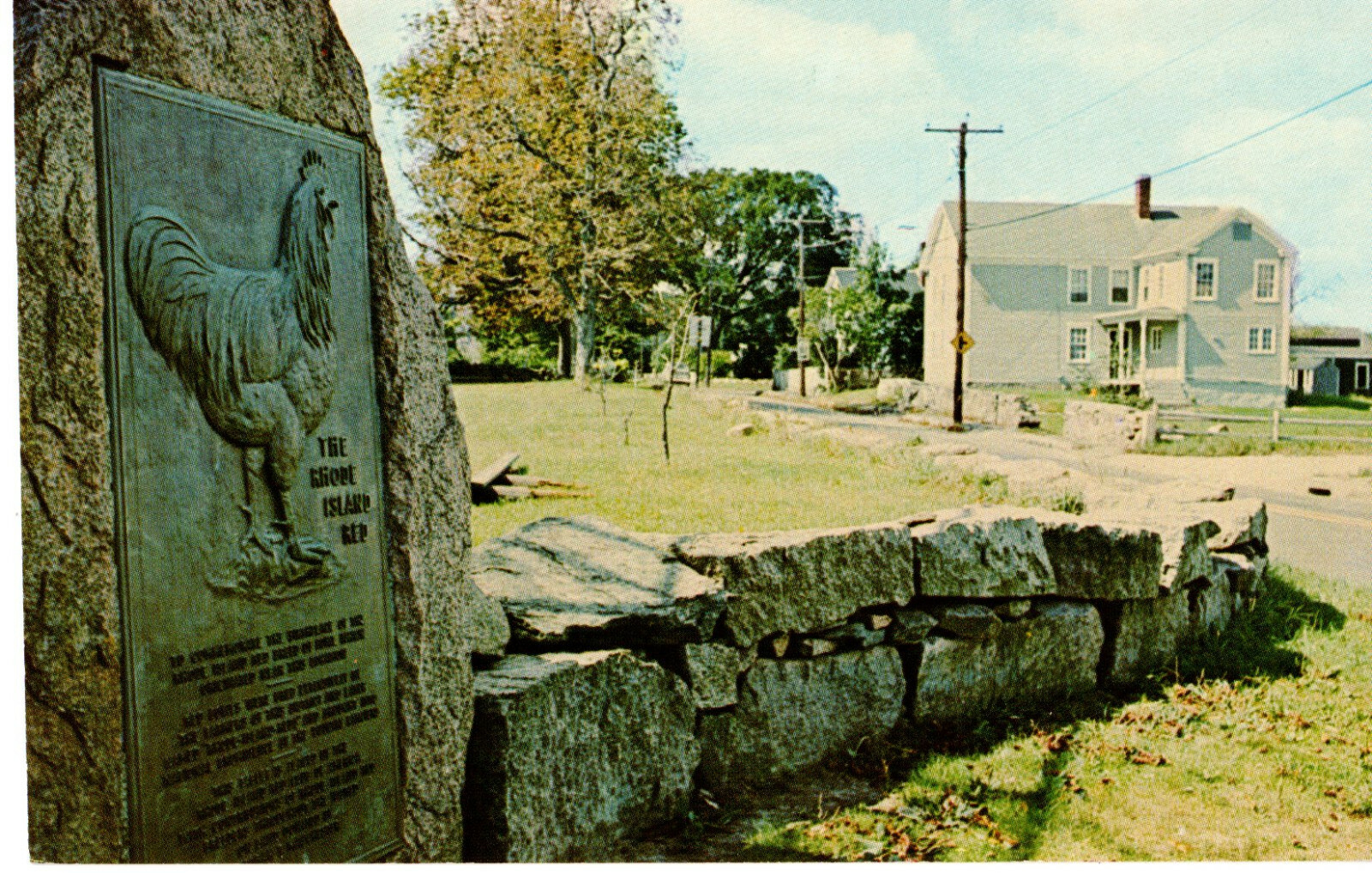 Rhode Island Red Monument, Adamsville, Rhode Island Postcard | eBay