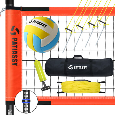 Professional Volleyball Net Set Heavy Duty Portable with Poles Ball ...