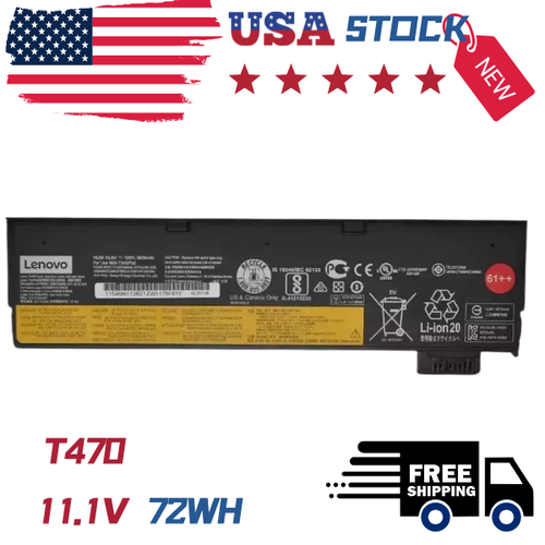 72Wh Genuine 01AV452 01AV491 Battery for Lenovo Thinkpad T470 T480 P51s ...