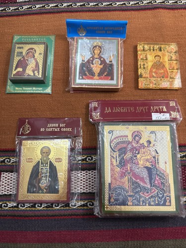 Lot Of 5 RUSSIAN Orthodox ICON PLAQUES | eBay