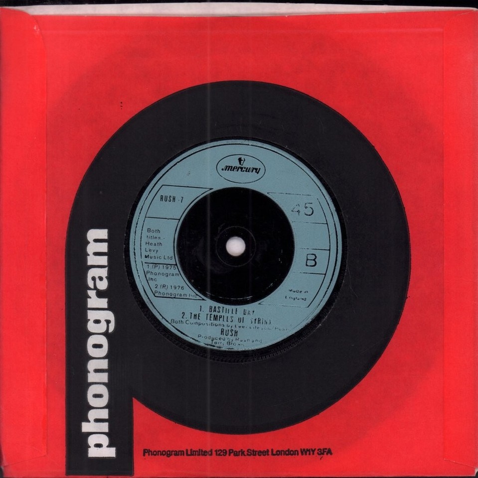 Rush Closer To the Heart 7" vinyl UK Mercury 1977 blue injection label ...
