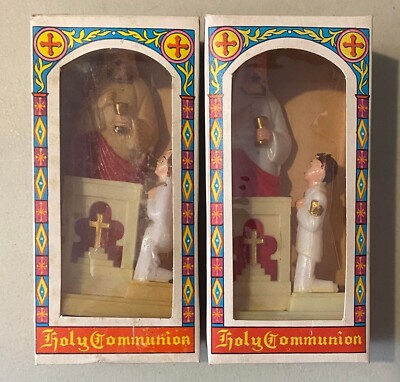 Vintage 1960s Hong Kong Holy Communion Plastic Souvenir - Boy Girl Your ...