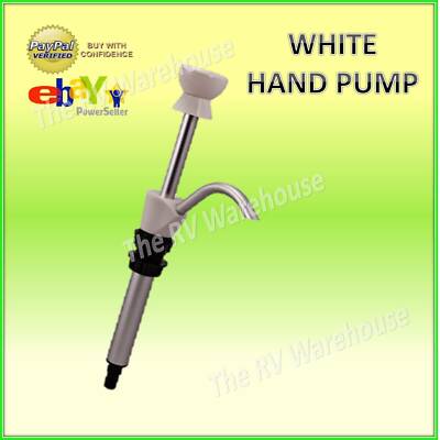 WHITE MANUAL CARAVAN HAND PUMP FAUCET TAP BOAT GALLEY JAYCO AVAN RV ...