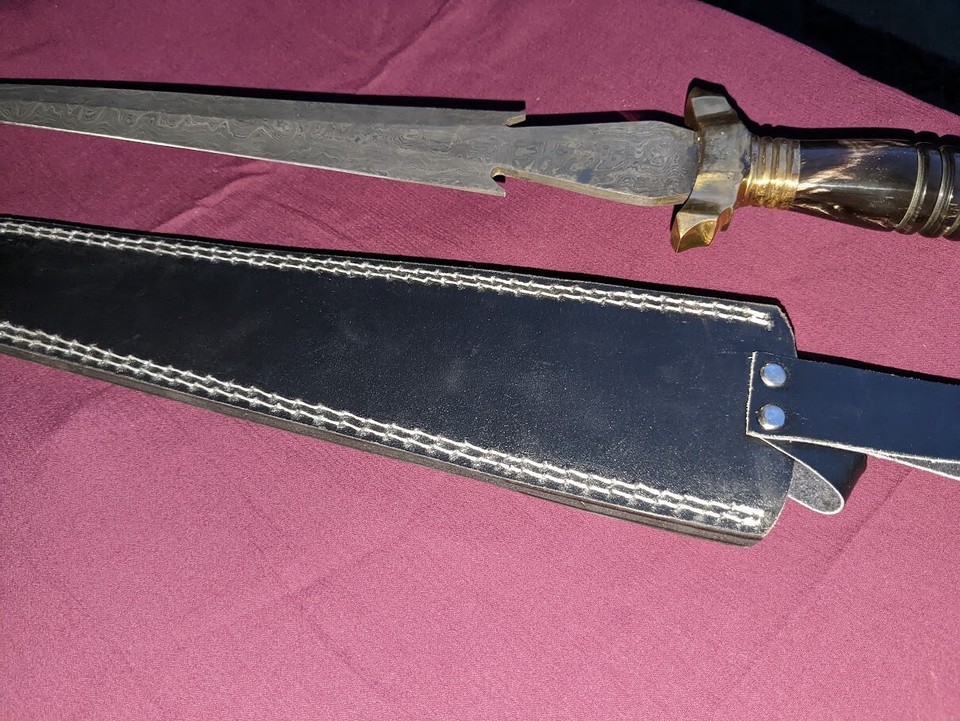 Pioneer Custom Hand Forged 15-inch Blade Dagger Pre-Loved Displayed But ...